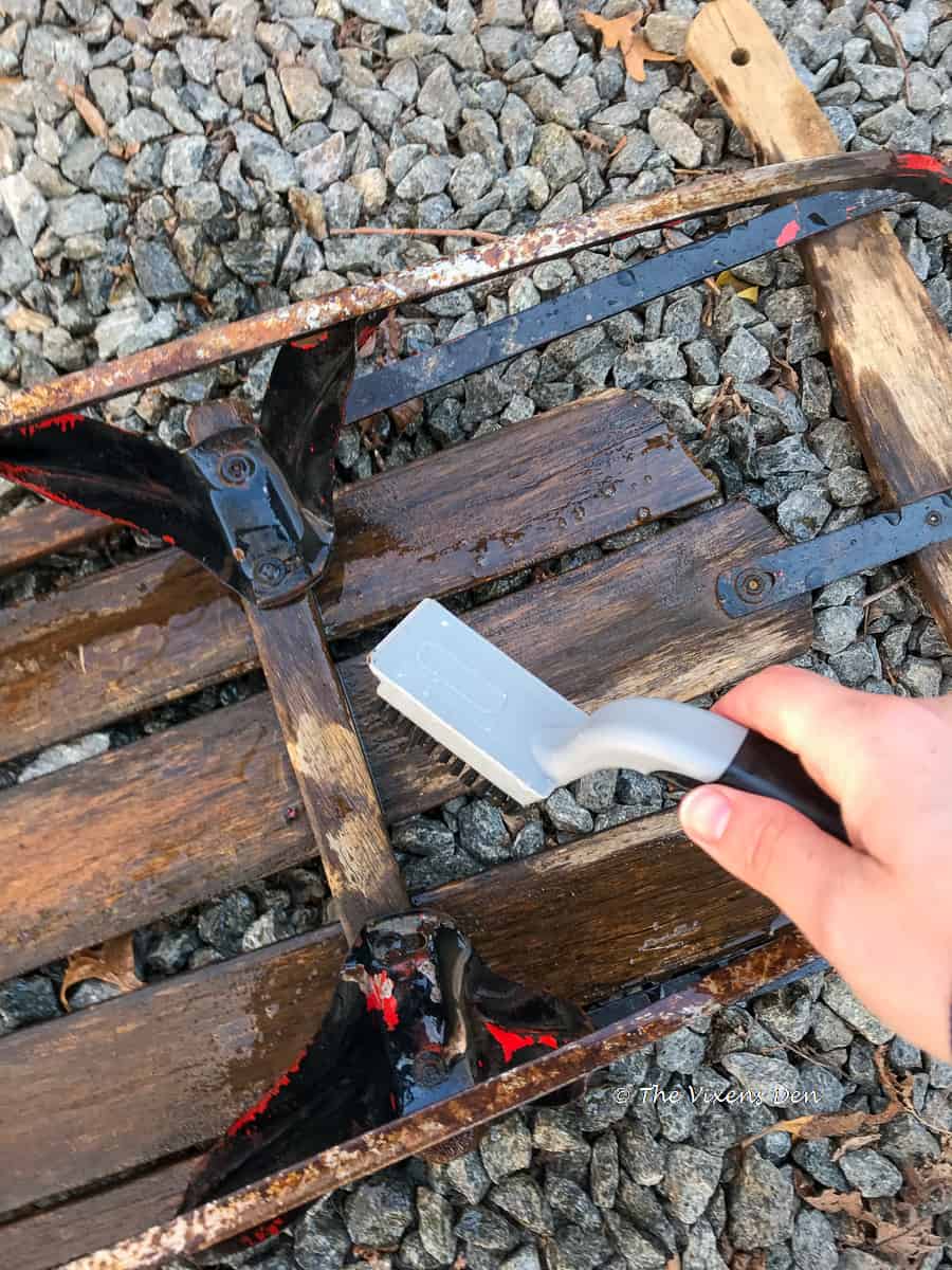 Refinishing a Vintage Sled - The Vixen's Den Studio