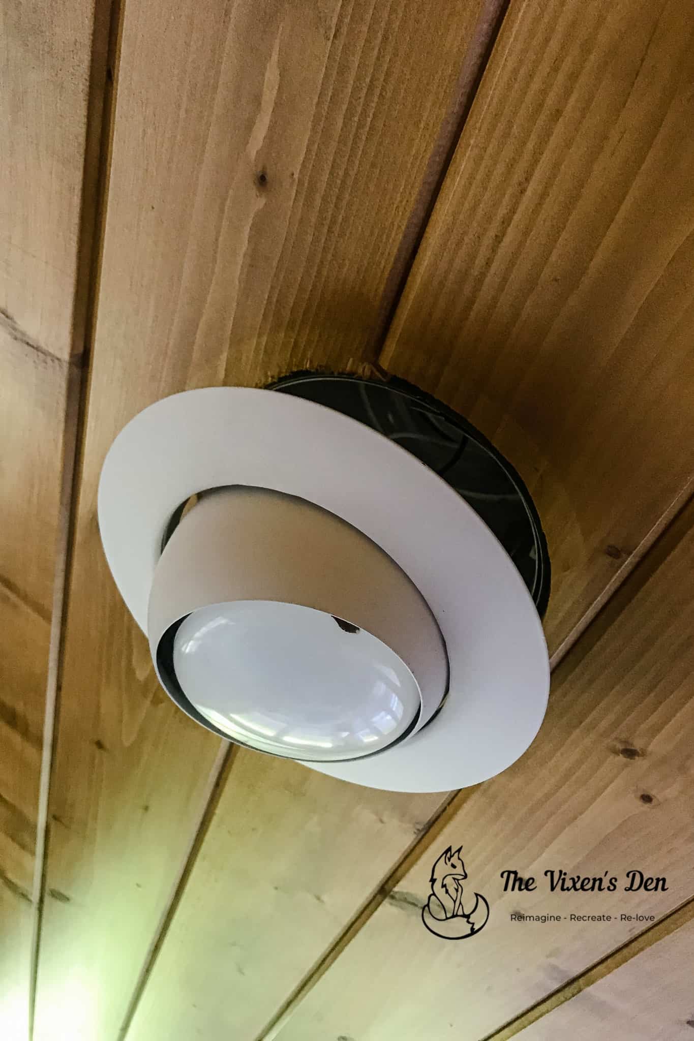 How to Update Recessed Can Lights with Stain! - The Vixen's Den Studio